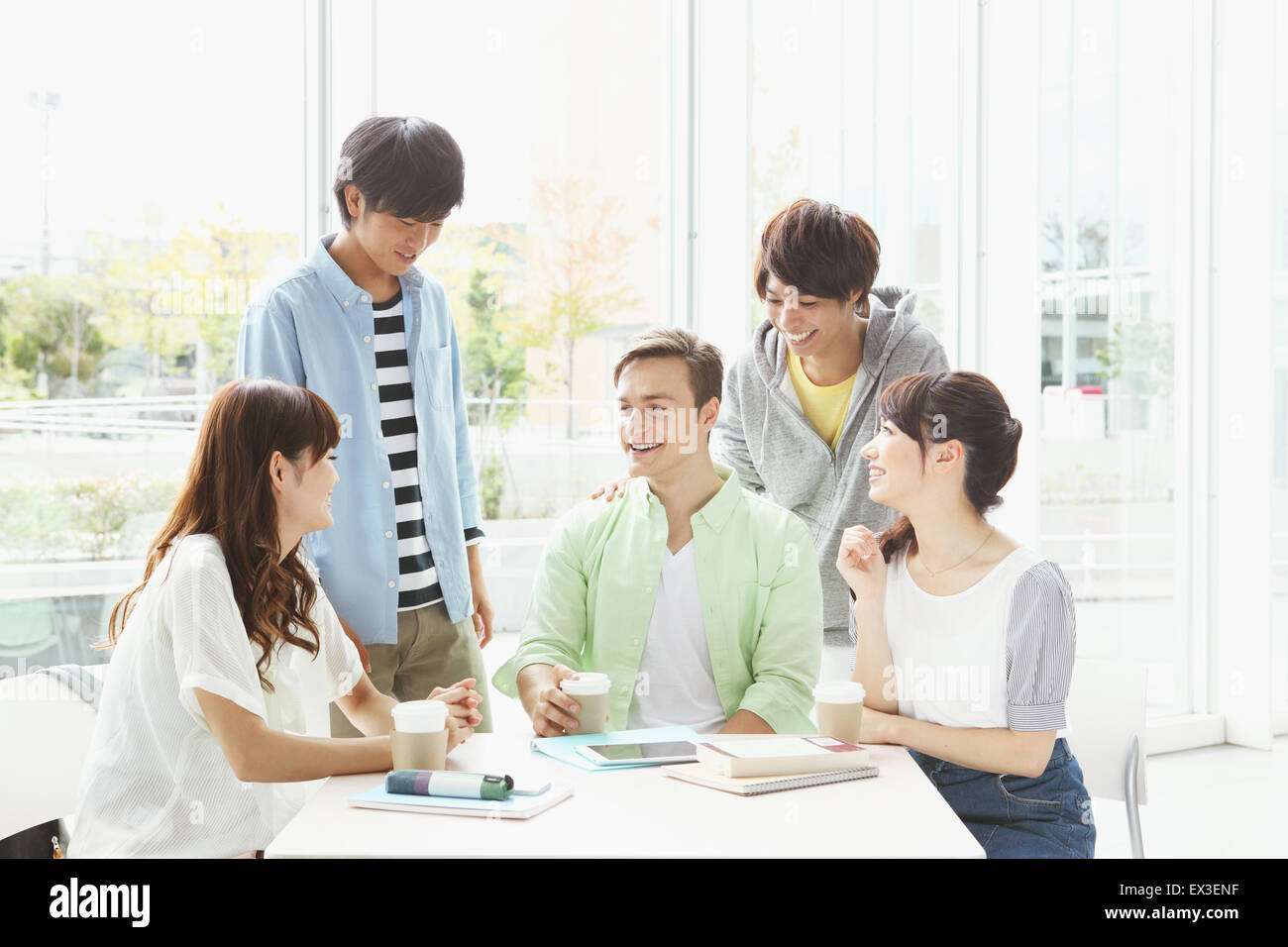 University student in the school cafe Stock Photo - Alamy