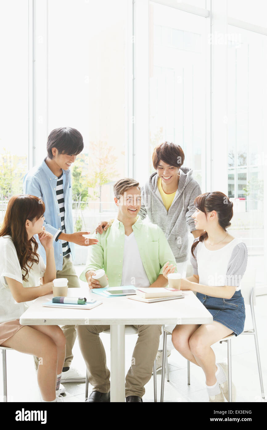 University student in the school cafe Stock Photo - Alamy