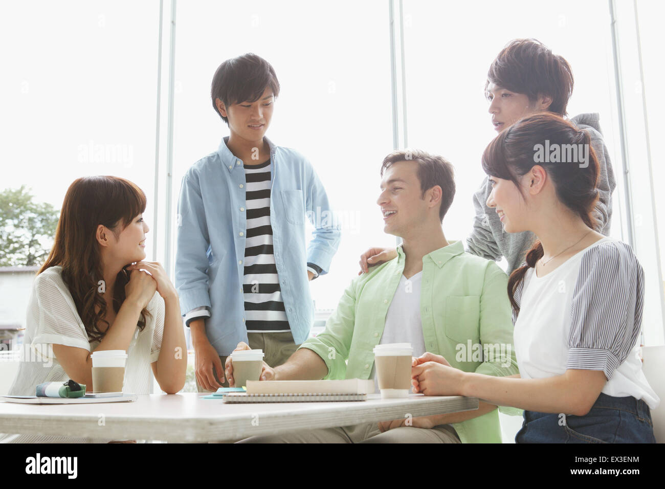 University student in the school cafe Stock Photo - Alamy
