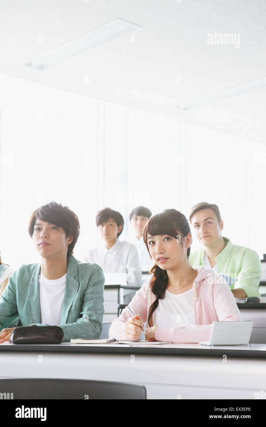 University students in the classroom Stock Photo - Alamy