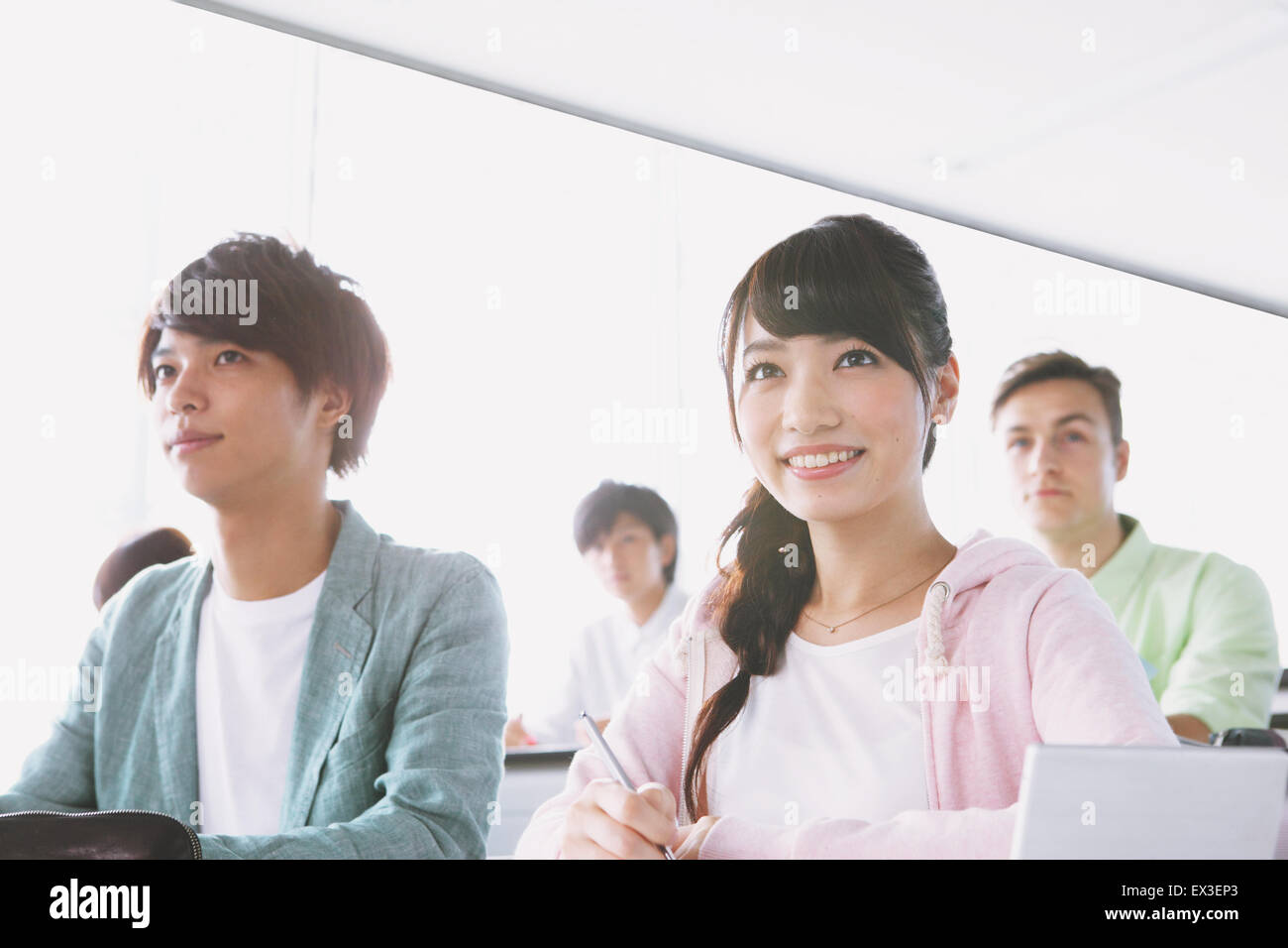 University students in the classroom Stock Photo - Alamy