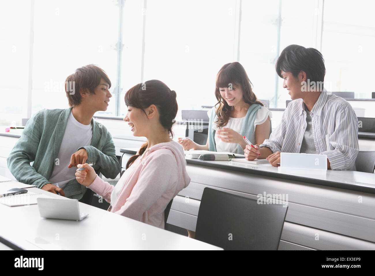 University students in the classroom Stock Photo - Alamy