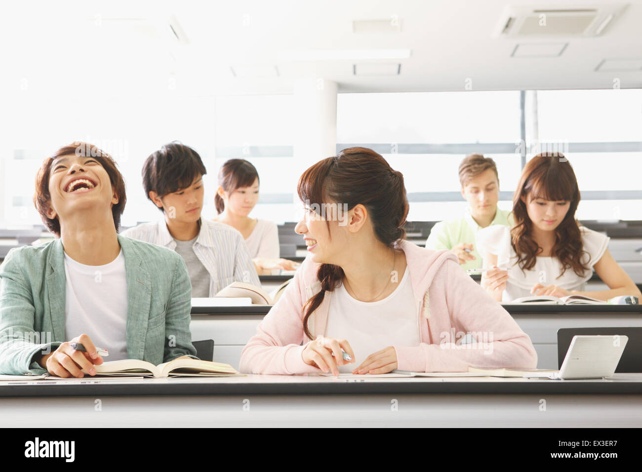 University students in the classroom Stock Photo - Alamy