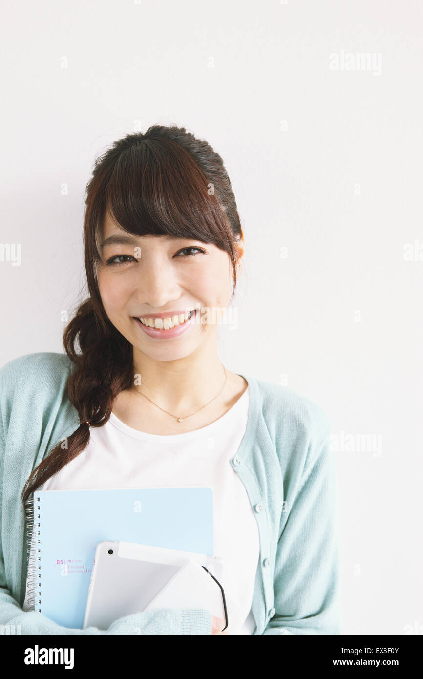 Young attractive Japanese female University student portrait Stock ...