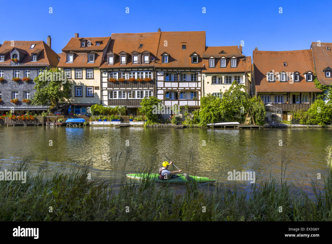 Little Venice (Klein Venedig) and River Regnitz in Bamberg, Bavaria ...