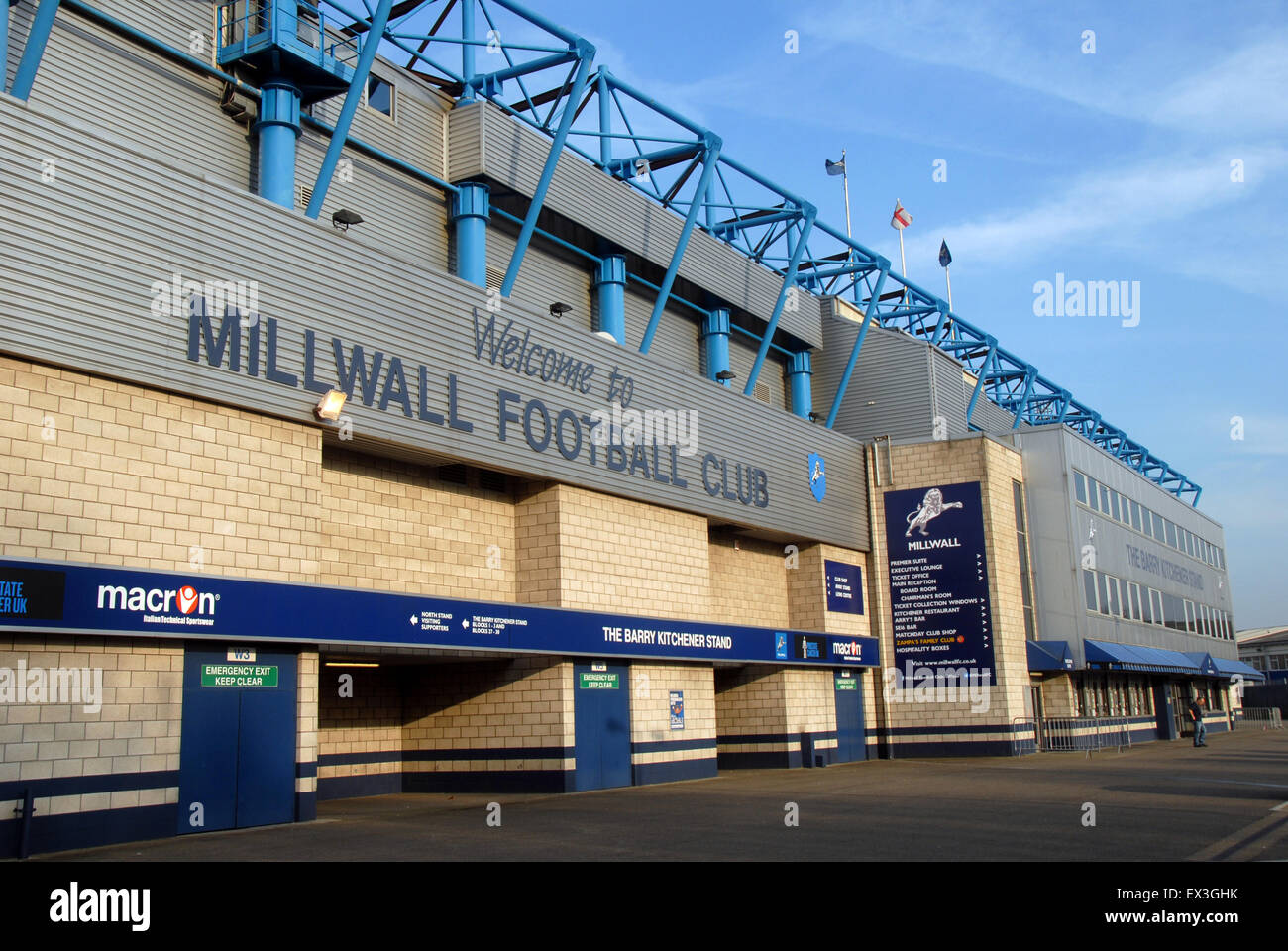 London, UK, 12 March 2014, Millwall Football Club stadium in New Cross ...
