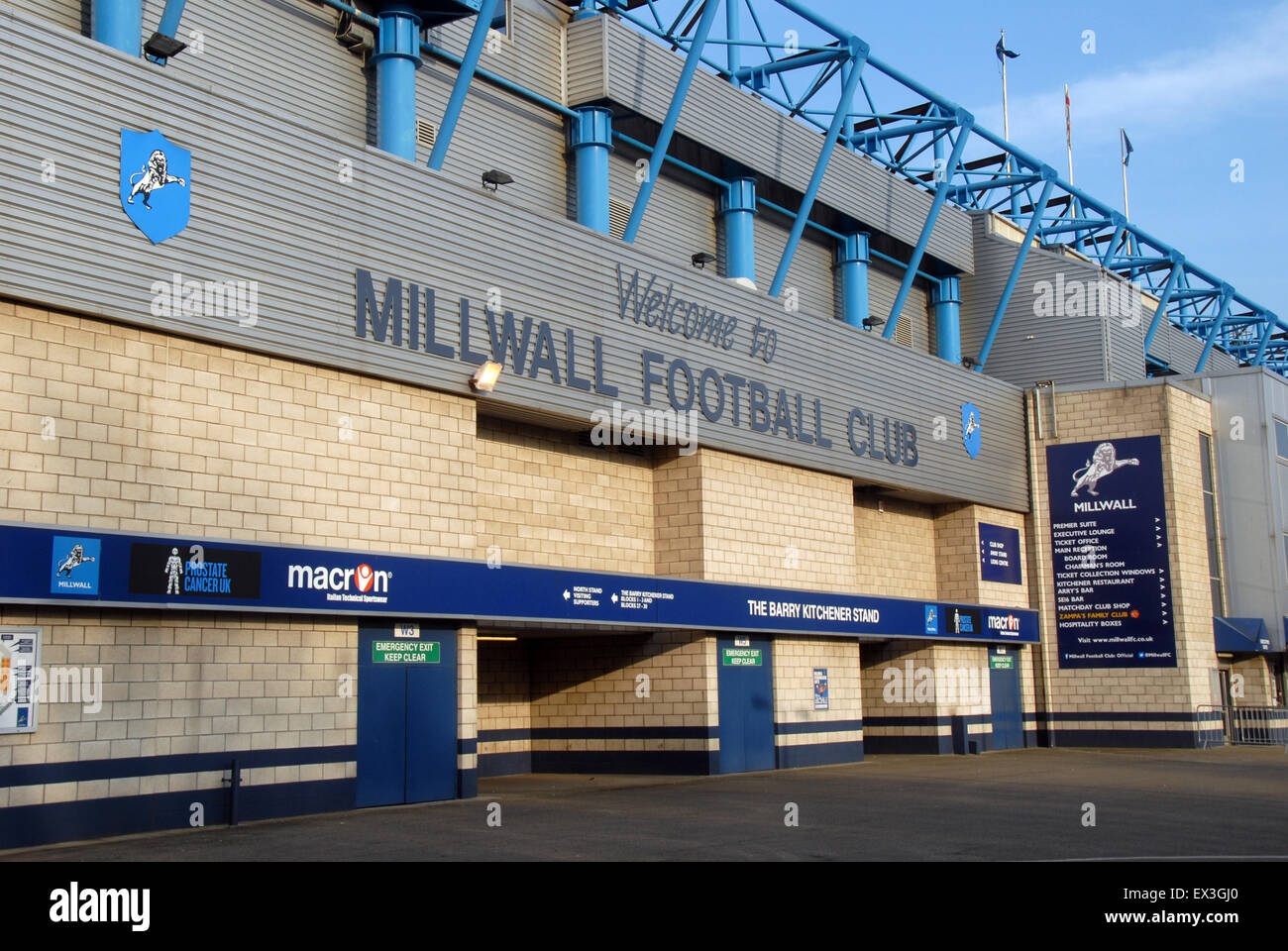 London, UK, 12 March 2014, Millwall Football Club stadium in New Cross ...