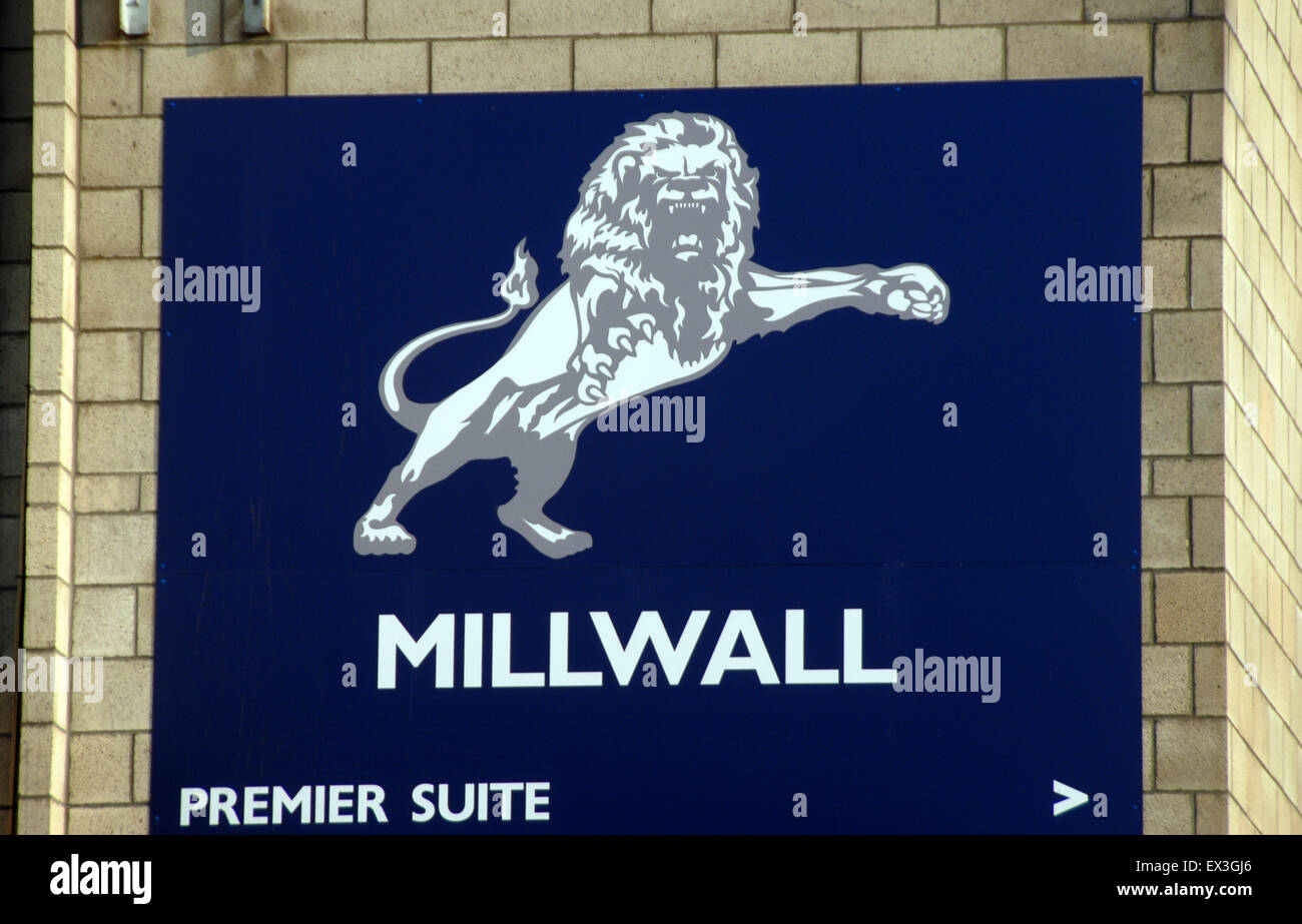 London, UK, 12 March 2014, Millwall Football Club stadium in New Cross ...