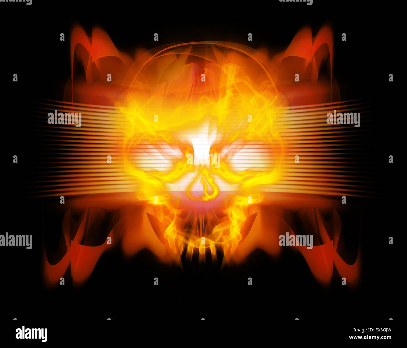 Skull illustration abstract hi-res stock photography and images - Alamy