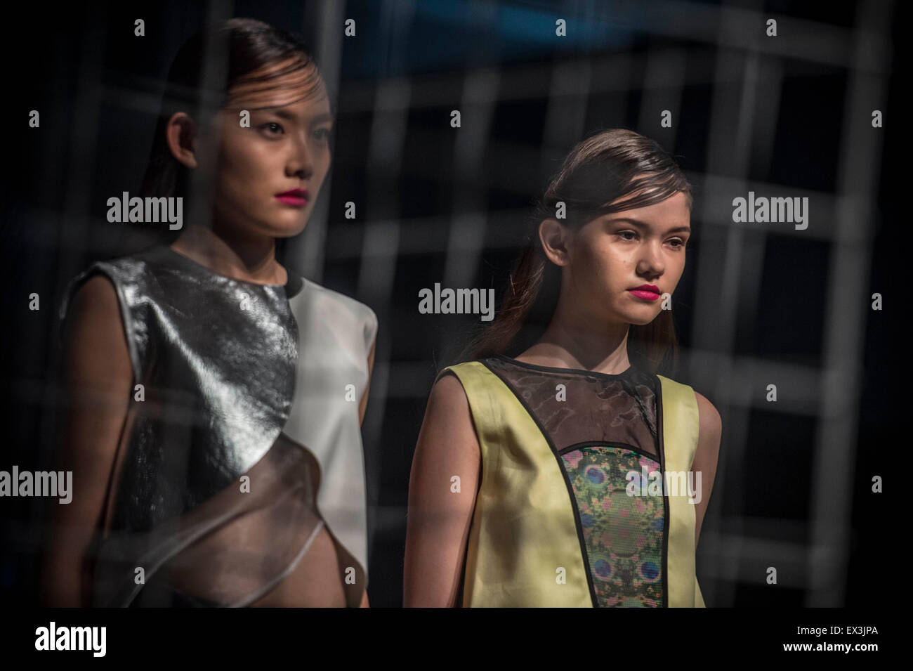 Hong Kong, China. 6th July, 2015. Models display the creations at the ...