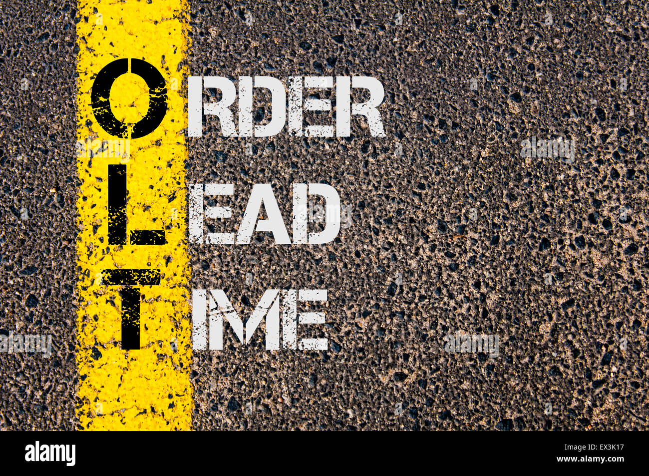 Concept image of Business Acronym OLT as Order Lead Time written over ...