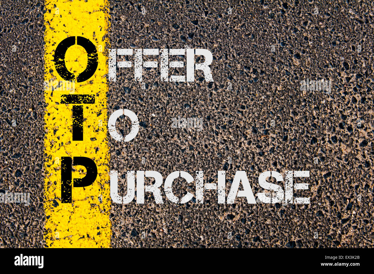 Concept image of Business Acronym OTP as Offer To Purchase written over ...