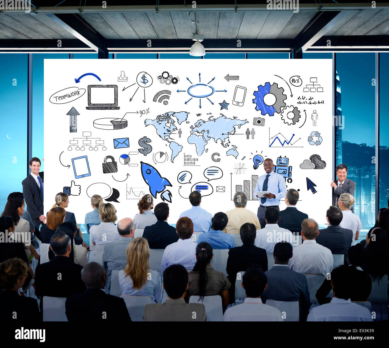 Business People Seminar Conference Meeting Office Training Concept ...