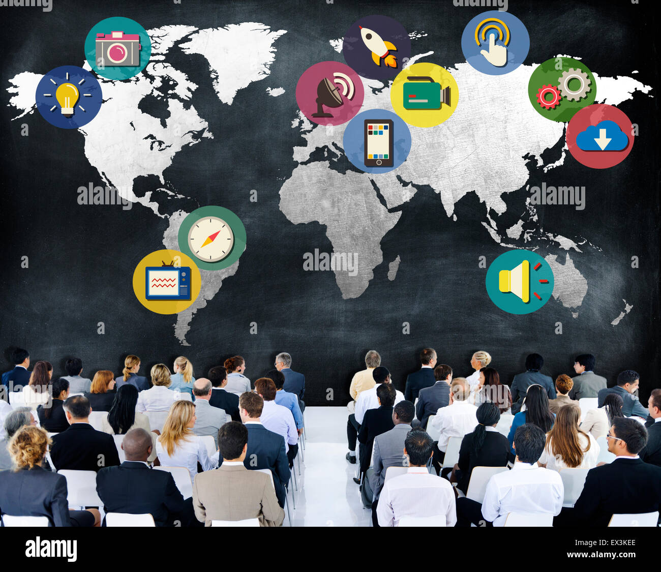 Global Media Social Media International Connection Concept Stock Photo ...