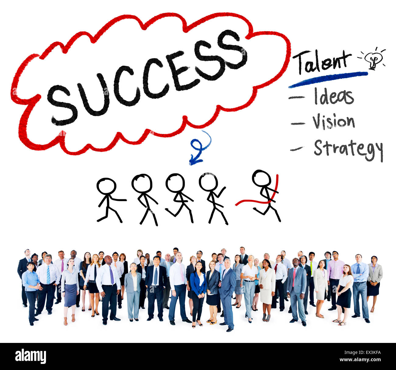 Success Talent Vision Strategy Goals Concept Stock Photo - Alamy