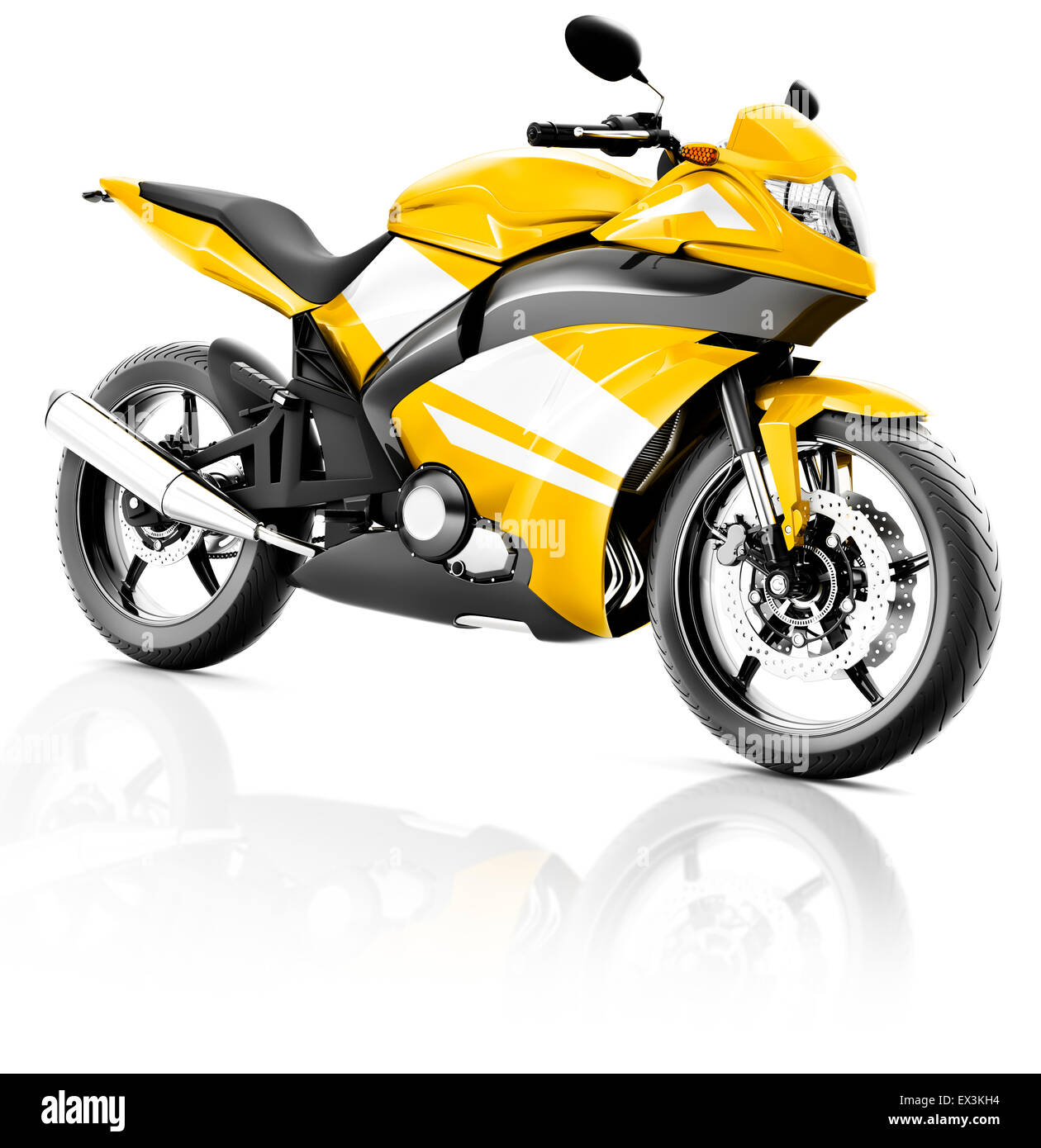 Motorcycle Motorbike Bike Riding Rider Contemporary Yellow Concept ...