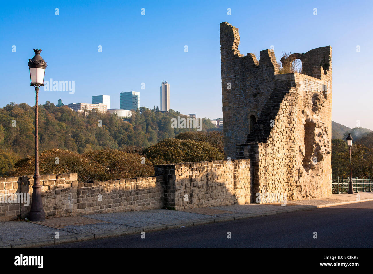 LUX, Luxembourg, city of Luxembourg, remains of a tower of the Castle ...