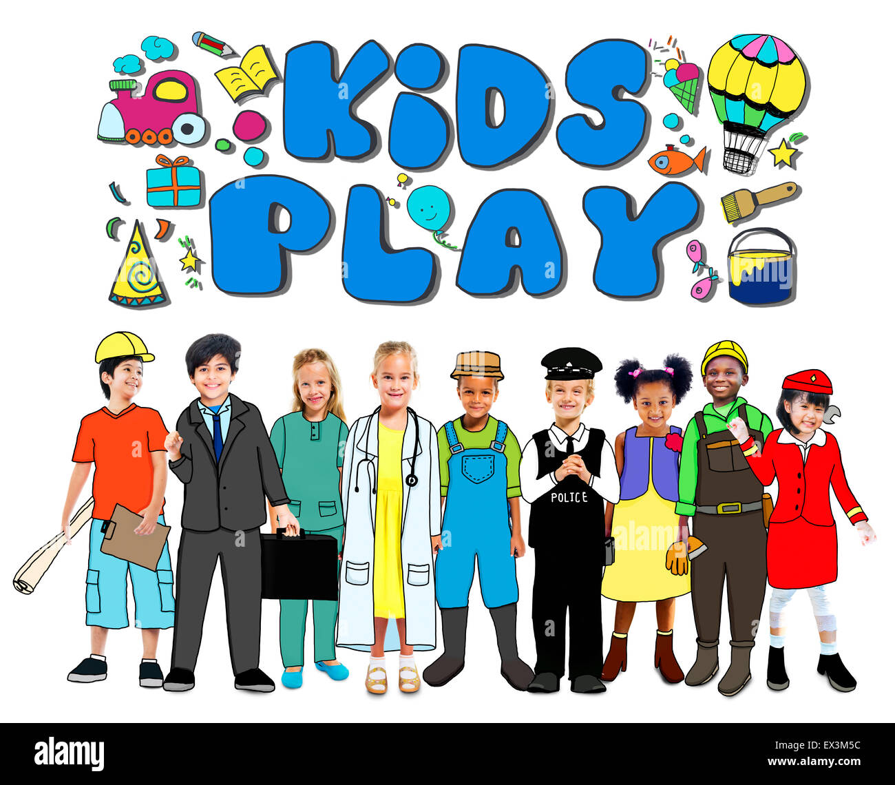 Kids Play Imagination Hobbies Leisure Games Concept Stock Photo - Alamy