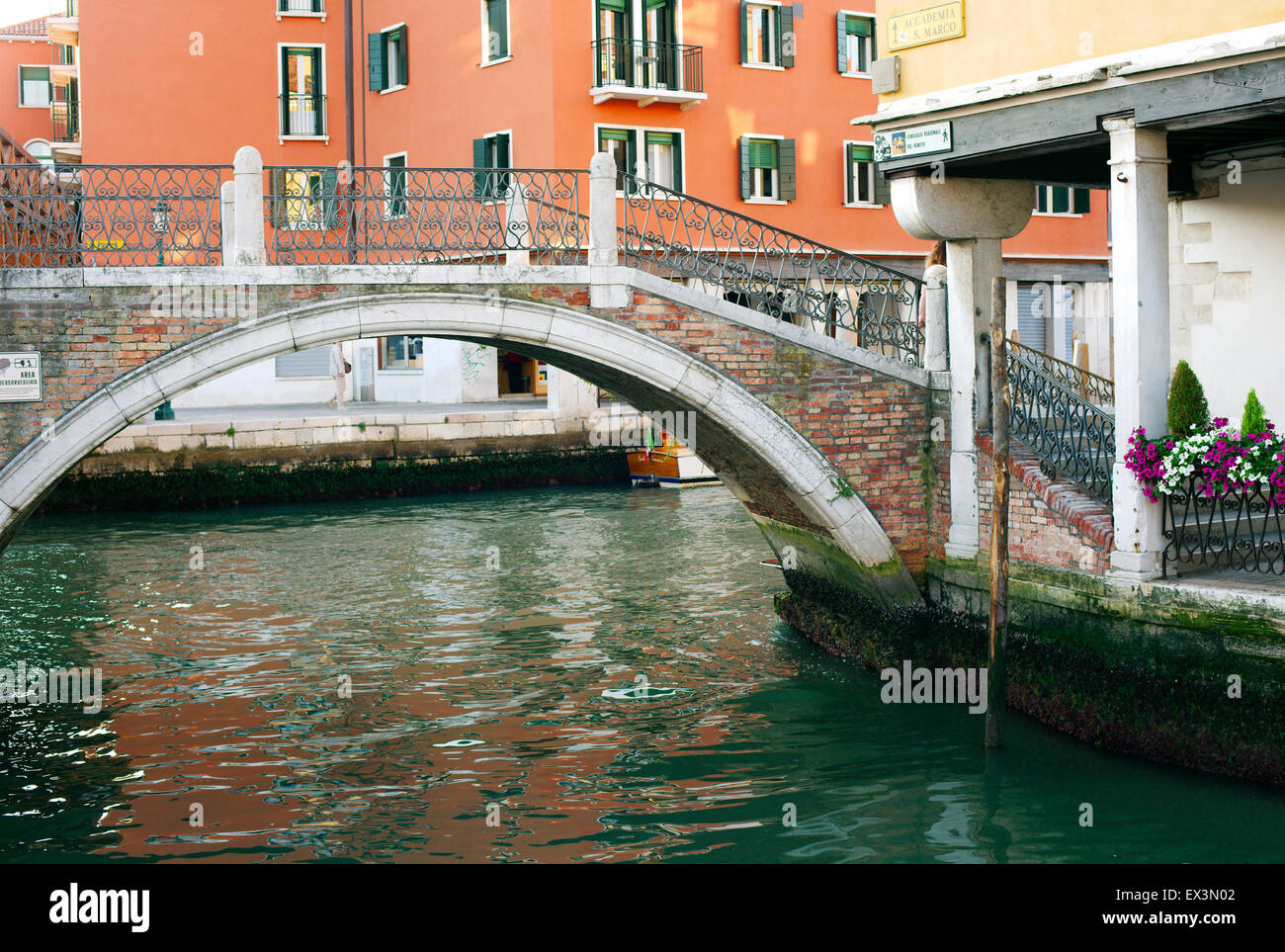 Bridge and Pillars, Venice, Italy Stock Photo - Alamy