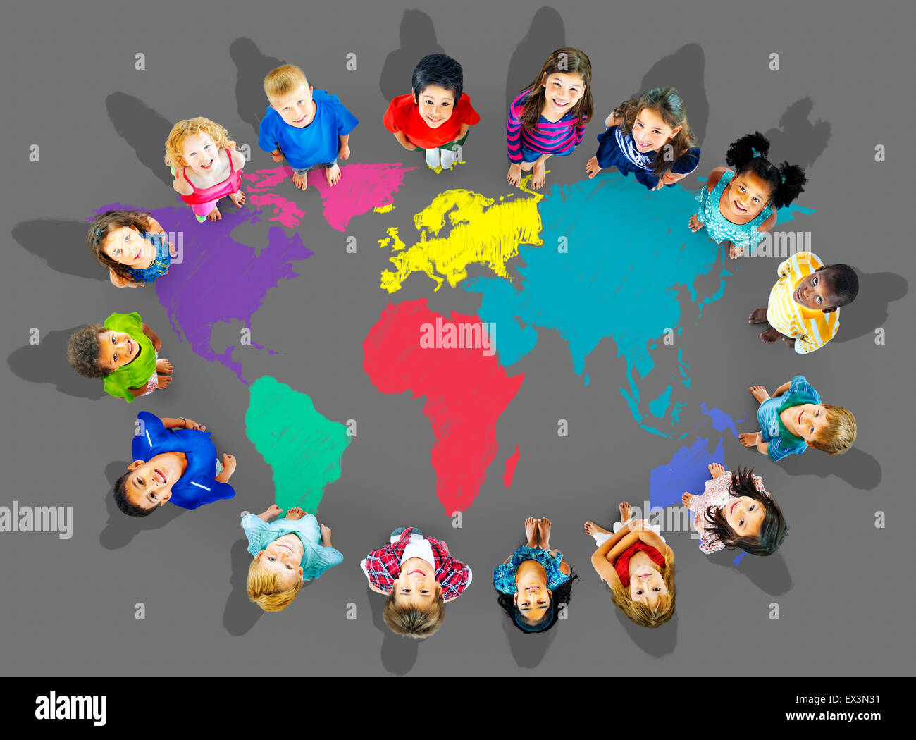 World Map Global International Globalisation Concept Stock Photo - Alamy
