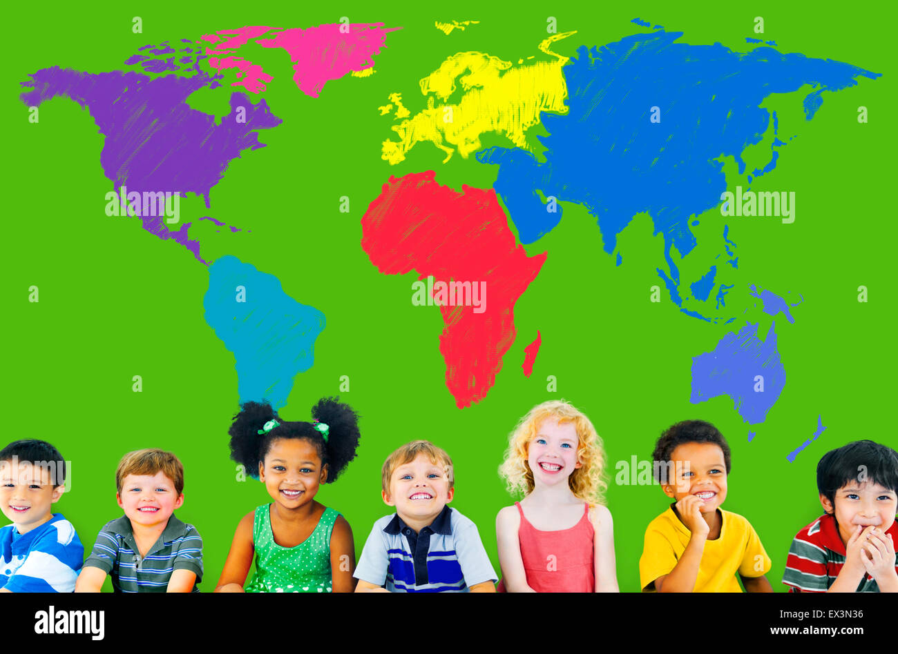 World Map Global International Globalisation Concept Stock Photo - Alamy