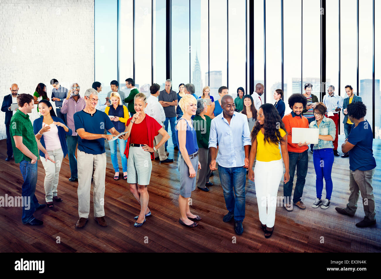 Group People Casual Community Diversity Talking Interaction Concept ...