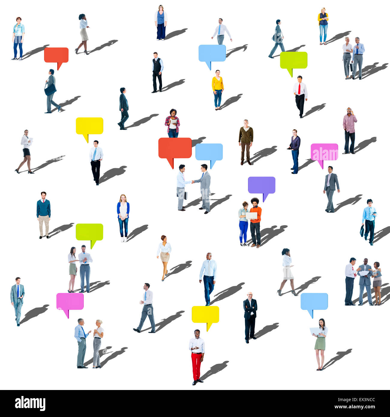 Large Group of People Communication Diversity Community Concept Stock ...