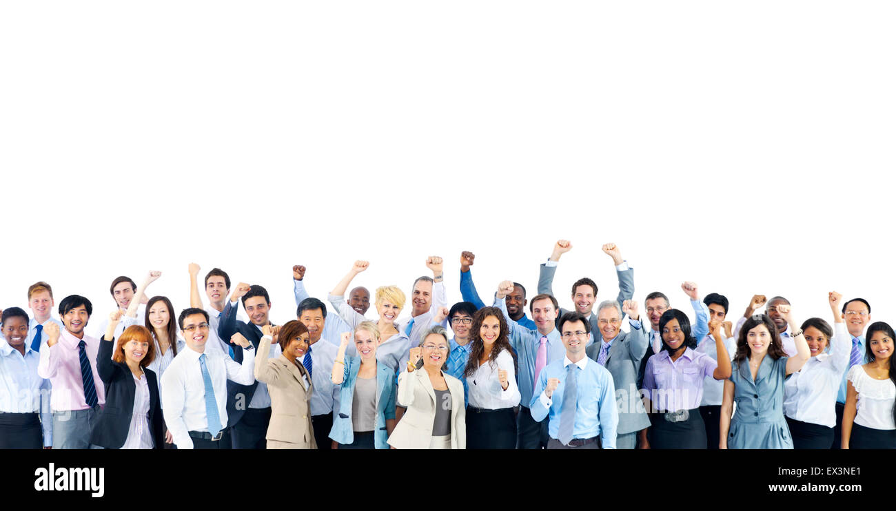 Crowd Business People Celebration Success Togetherness Team Concept ...