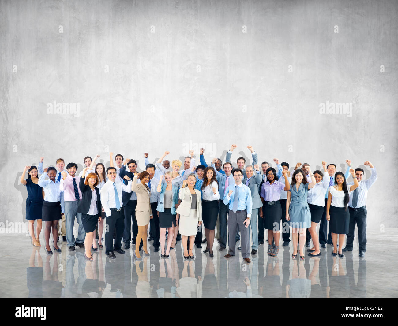 Crowd Business People Celebration Success Togetherness Team Concept ...