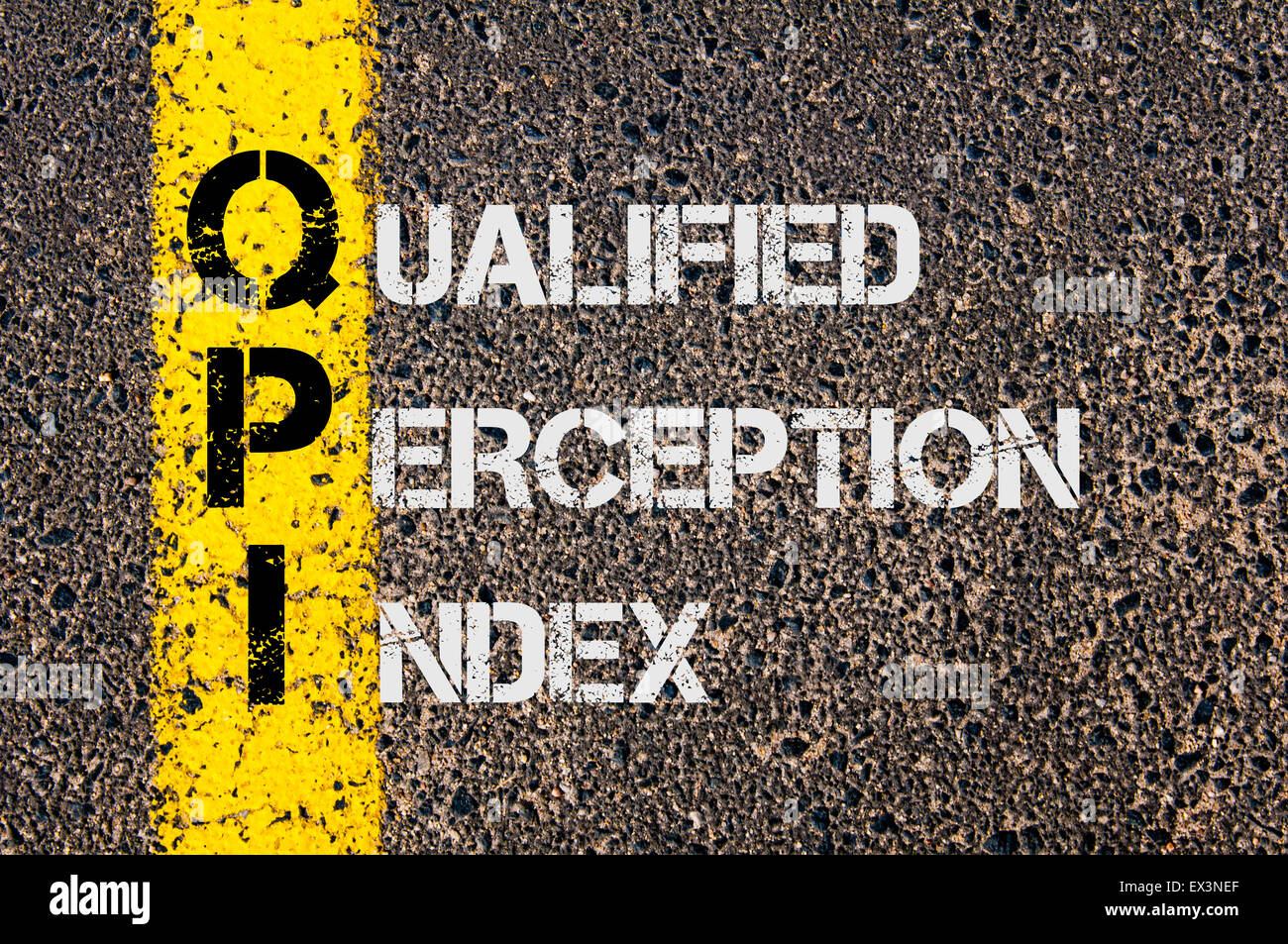 Concept image of Business Acronym QPI as Qualified Perception Index ...