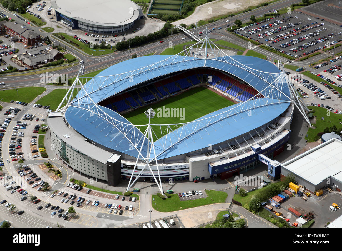 aerial view of Bolton Wanderers' University of Bolton Stadium Stock ...