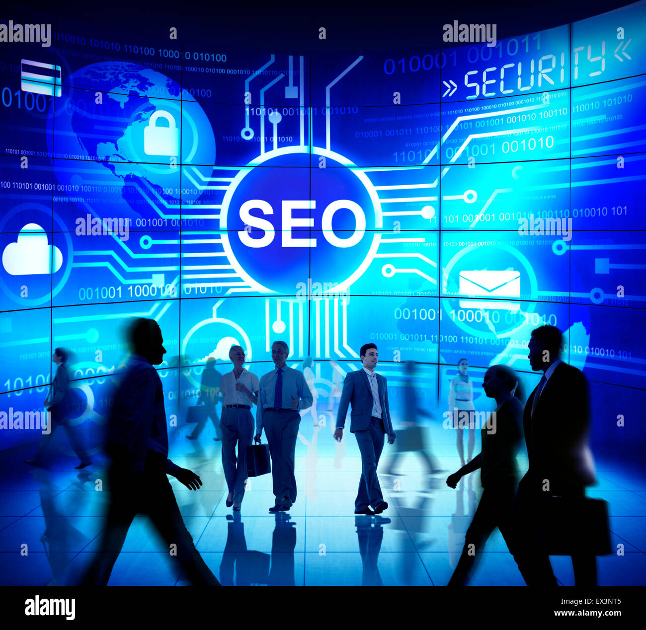 Business People Commuter Technology Security SEO Web Concept Stock ...