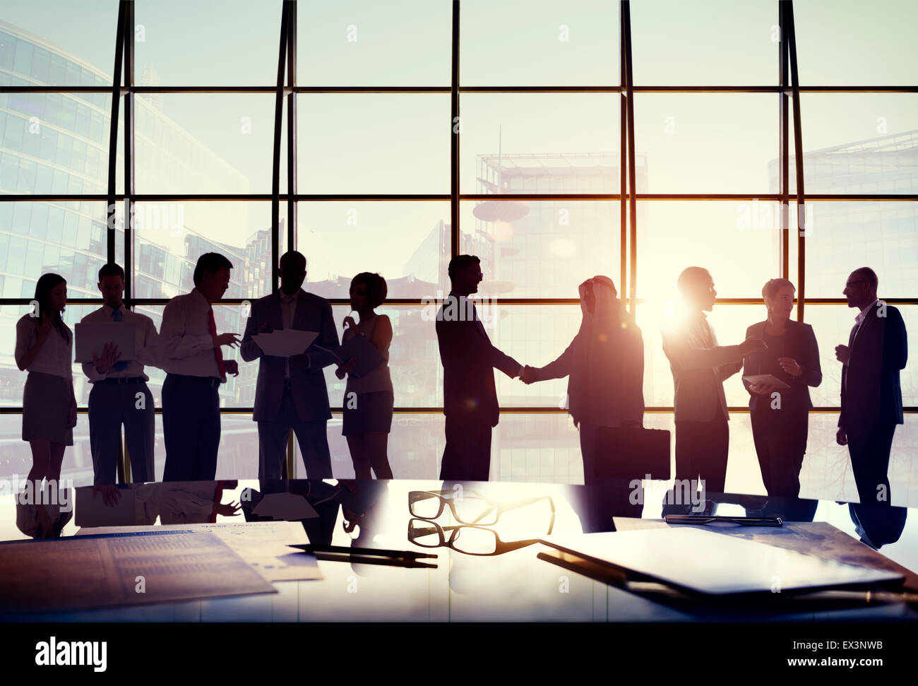 Business People Conference Interaction Handshake Agreement Greeting ...