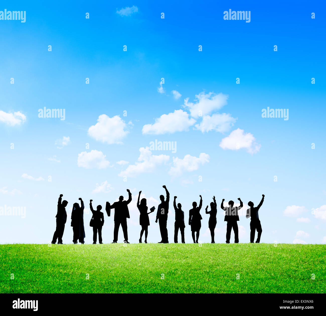 Business Outdoor Team Teamwork Collboration Support Concept Stock Photo ...