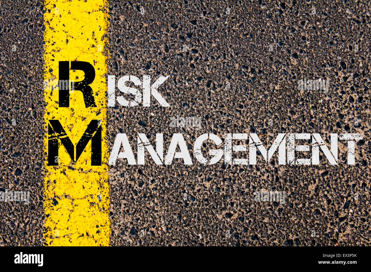 Concept image of Business Acronym RM as Risk Management written over ...