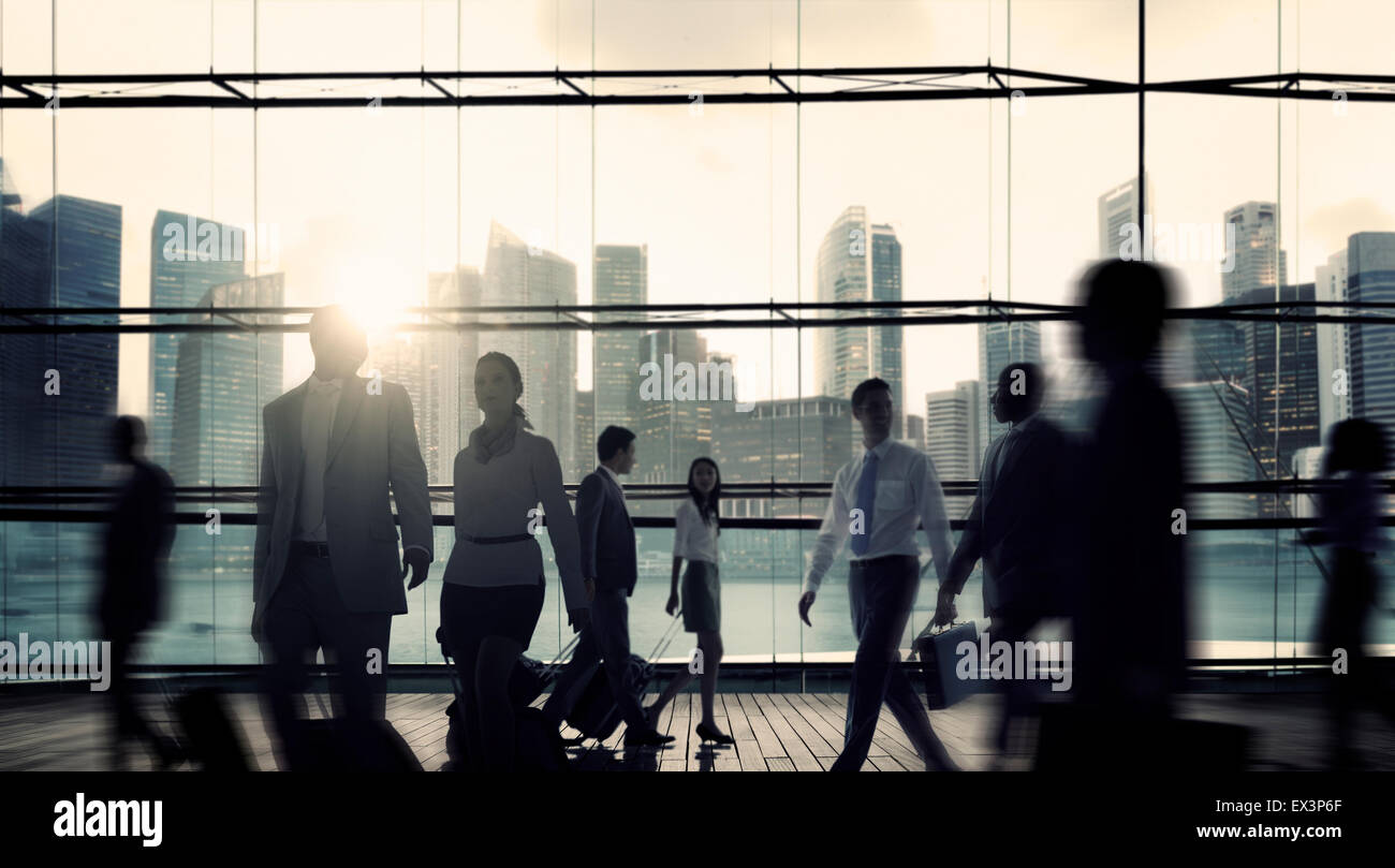 Business Travel Commuter Corporate Cityscape Trip Concept Stock Photo ...