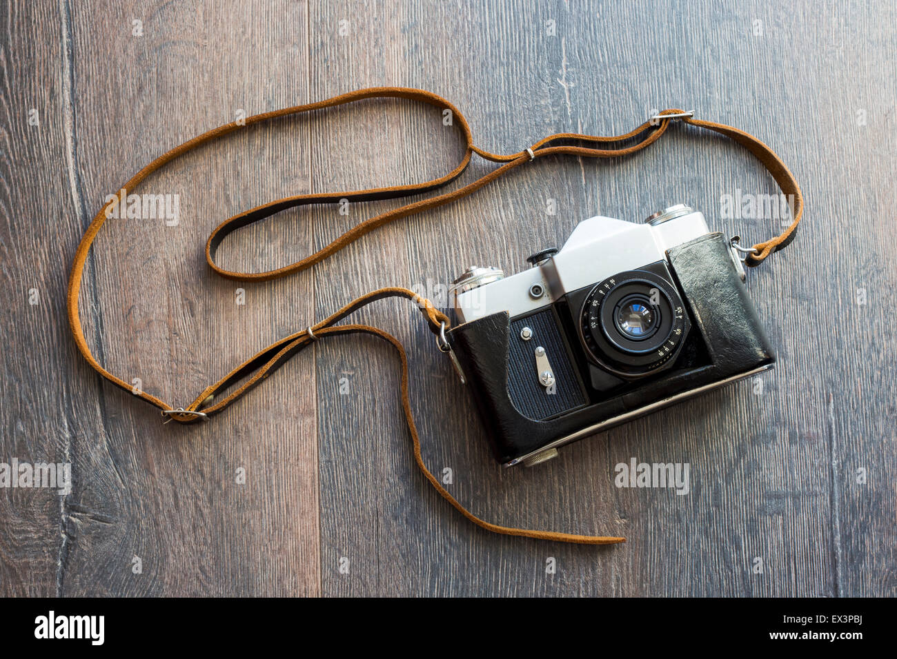 top view of retro camera Stock Photo - Alamy