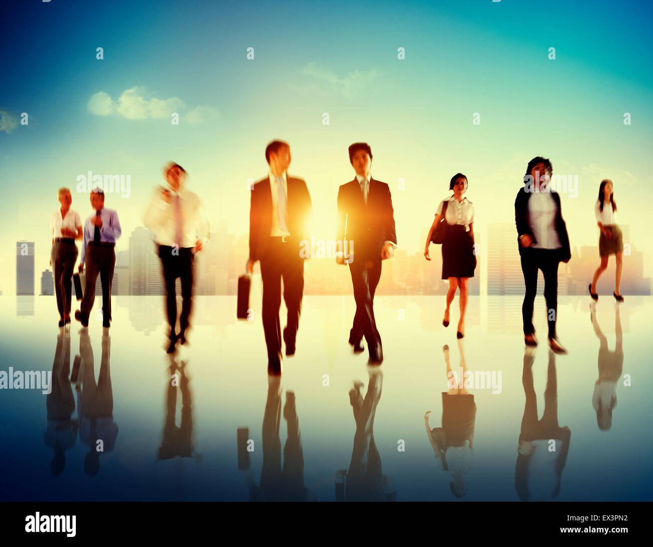 Business People Colleagues Walking Commuting Concept Stock Photo - Alamy