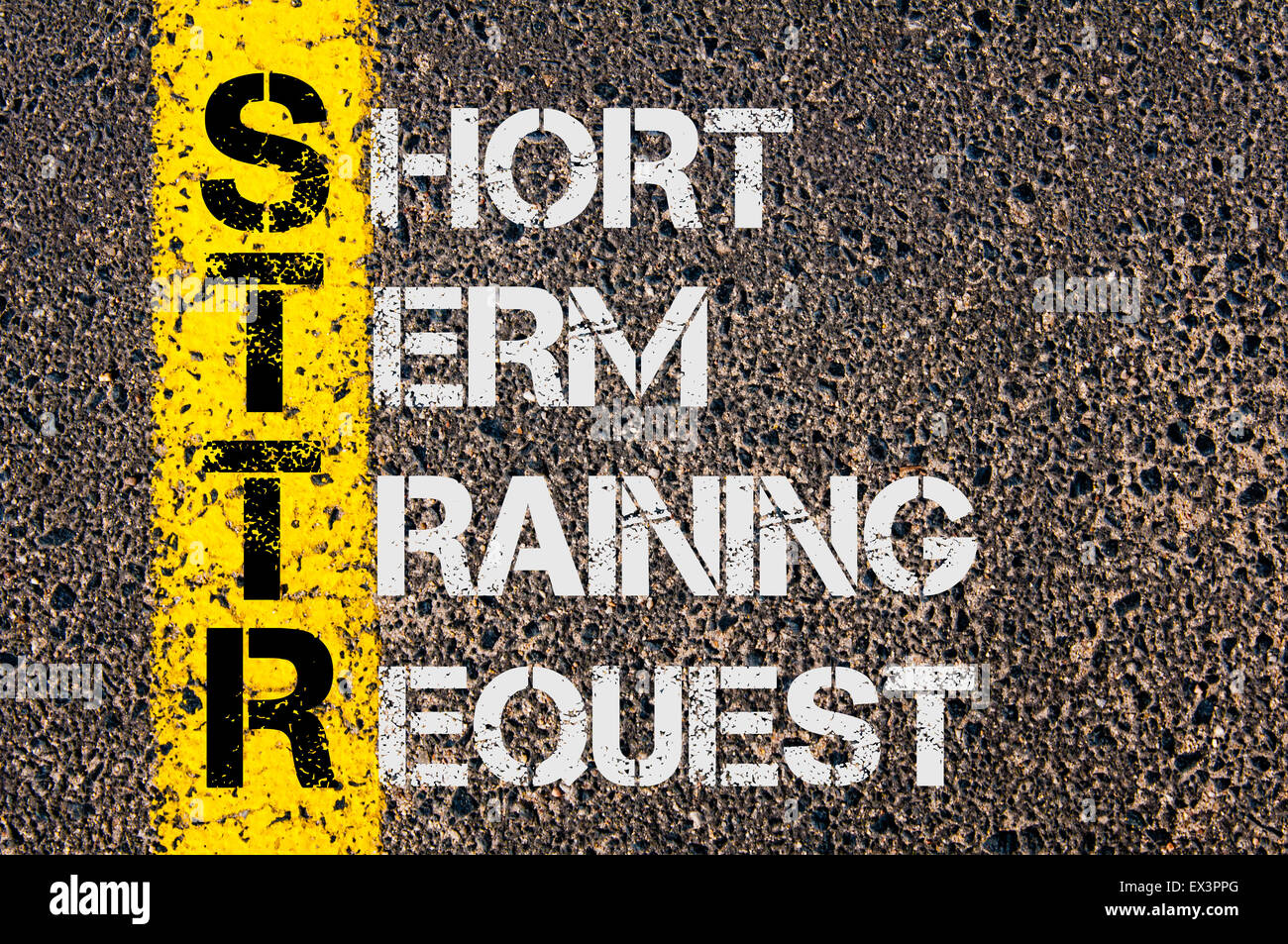 Concept image of Business Acronym STTR as Short Term Training Request ...