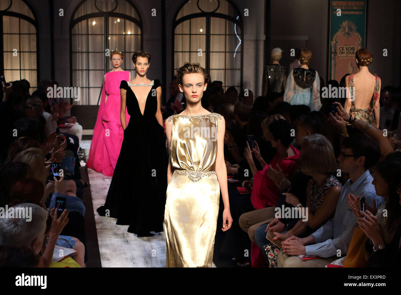 Paris, France. 06th July, 2015. Models wear creations by French ...