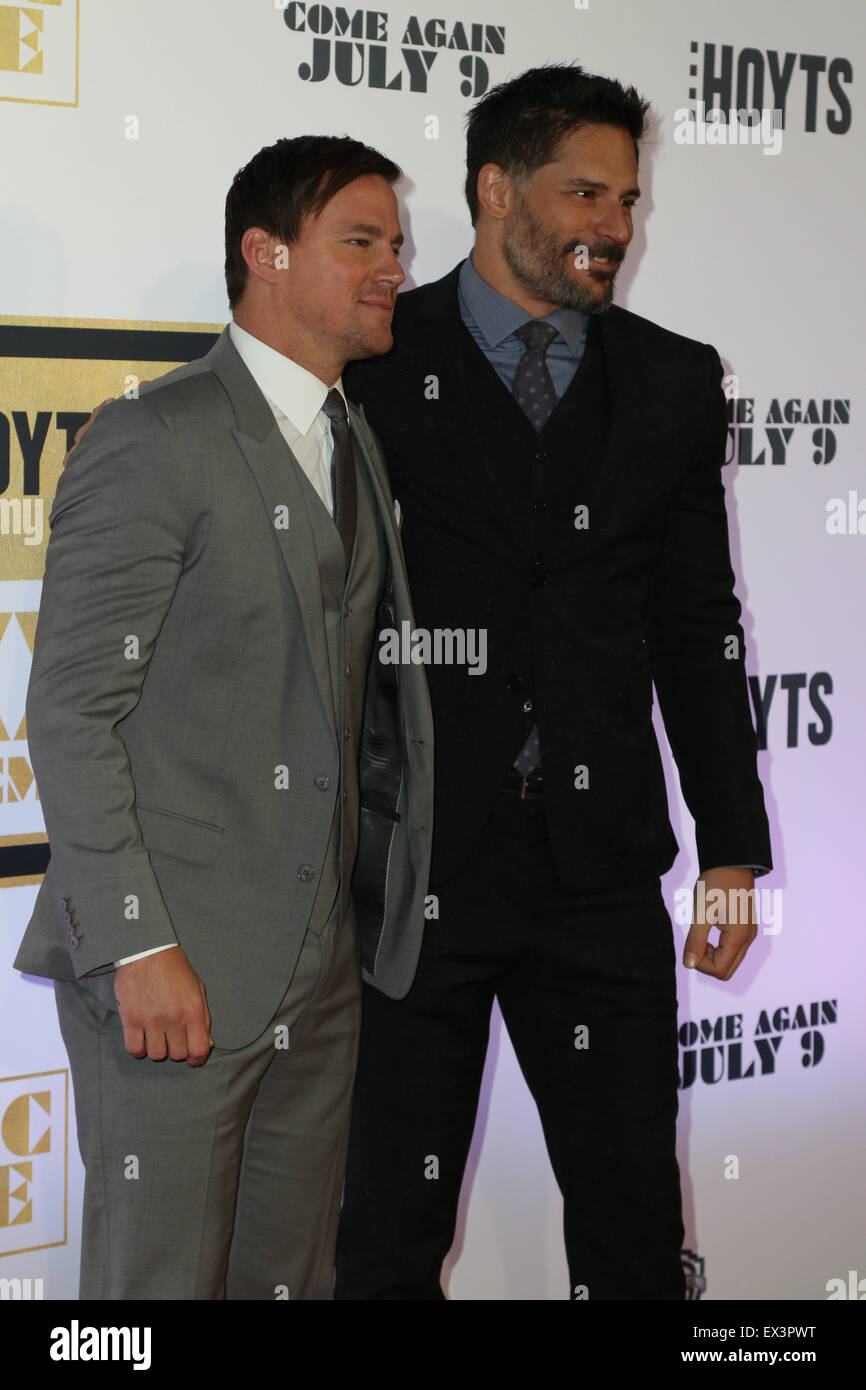 Sydney, Australia. 6 July 2015. Channing Tatum (Magic Mike) and Joe ...