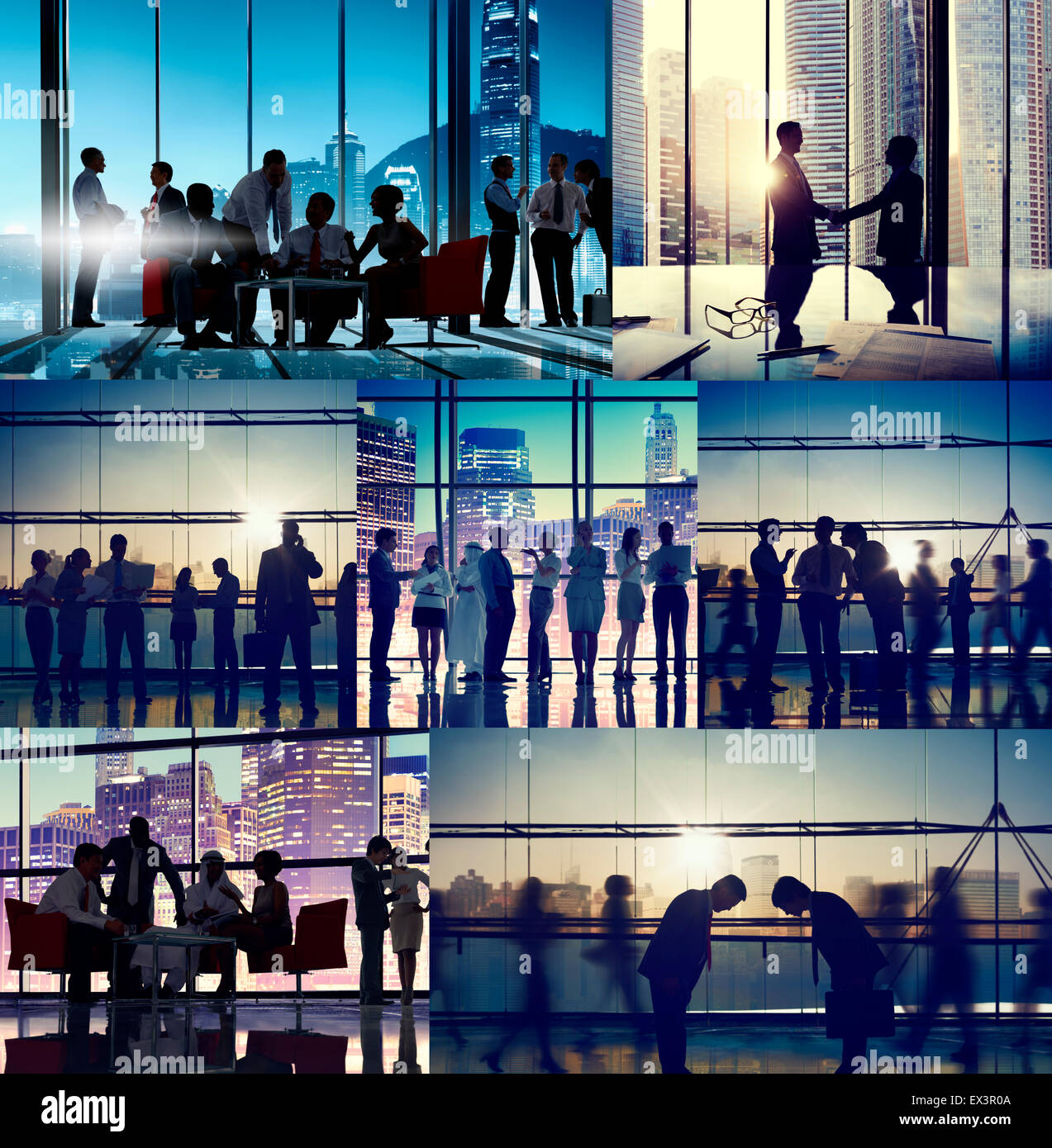 Collage business team work hi-res stock photography and images - Alamy