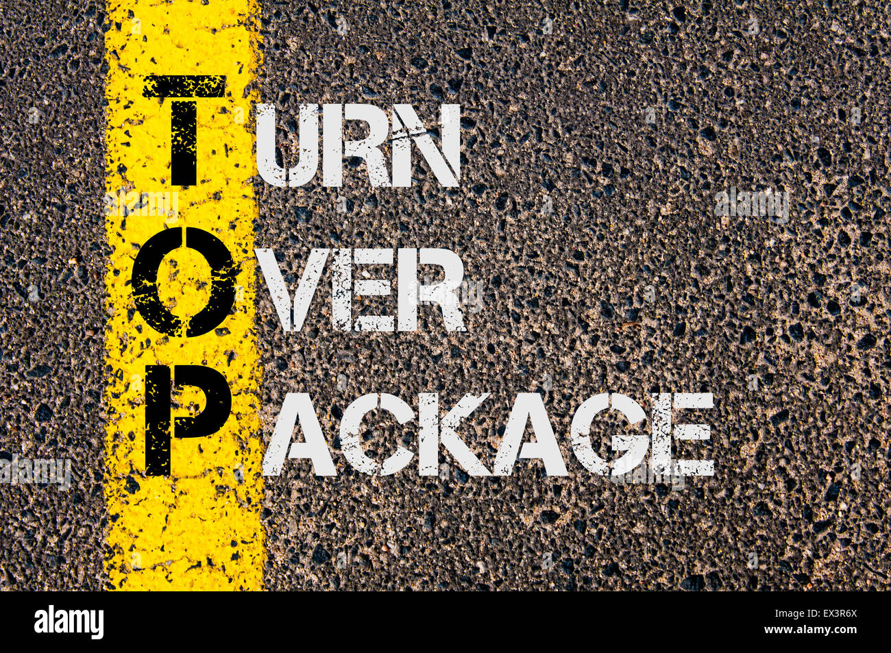 Concept image of Business Acronym TOP as Turn Over Package written over ...