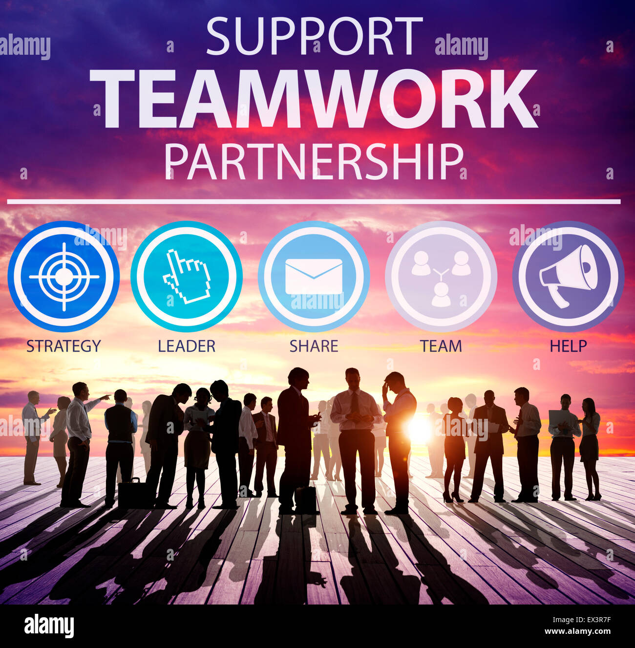 Support Teamwork Partnership Group Collaboration Concept Stock Photo ...