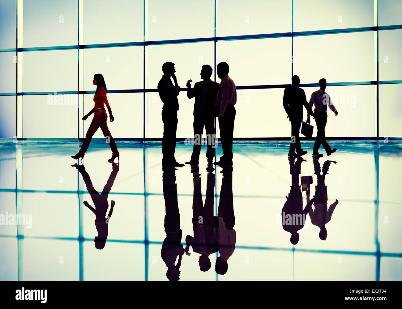 Corporate Business Team Connection Discussion Working Concept Stock ...