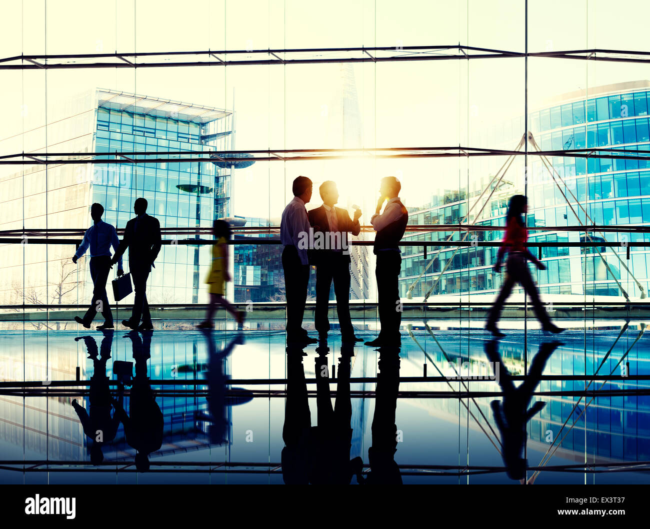 Corporate Business Team Connection Discussion Working Concept Stock ...