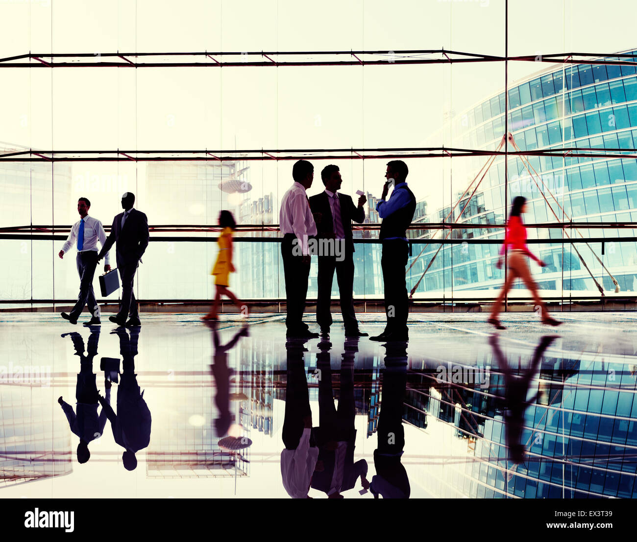 Corporate Business Team Connection Discussion Working Concept Stock ...