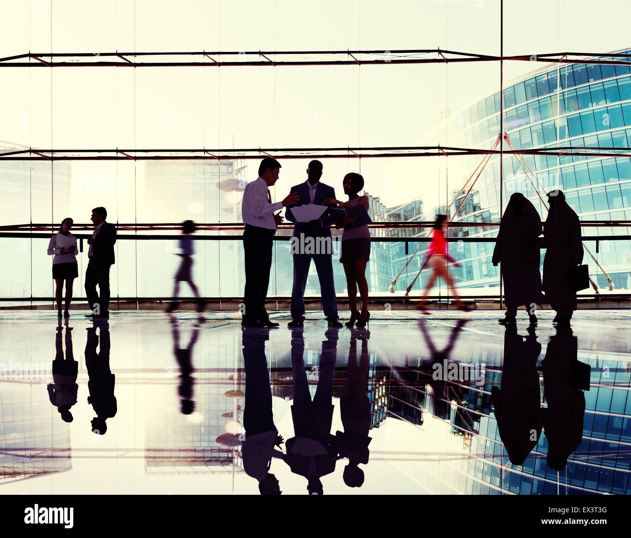 Corporate Business Team Connection Discussion Working Concept Stock ...