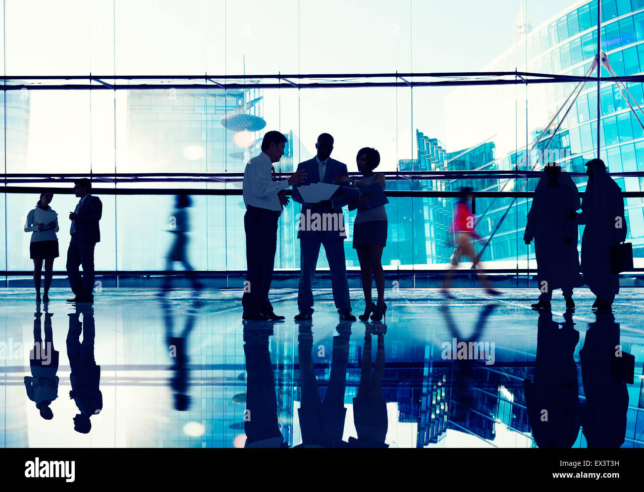 Corporate Business Team Connection Discussion Working Concept Stock ...