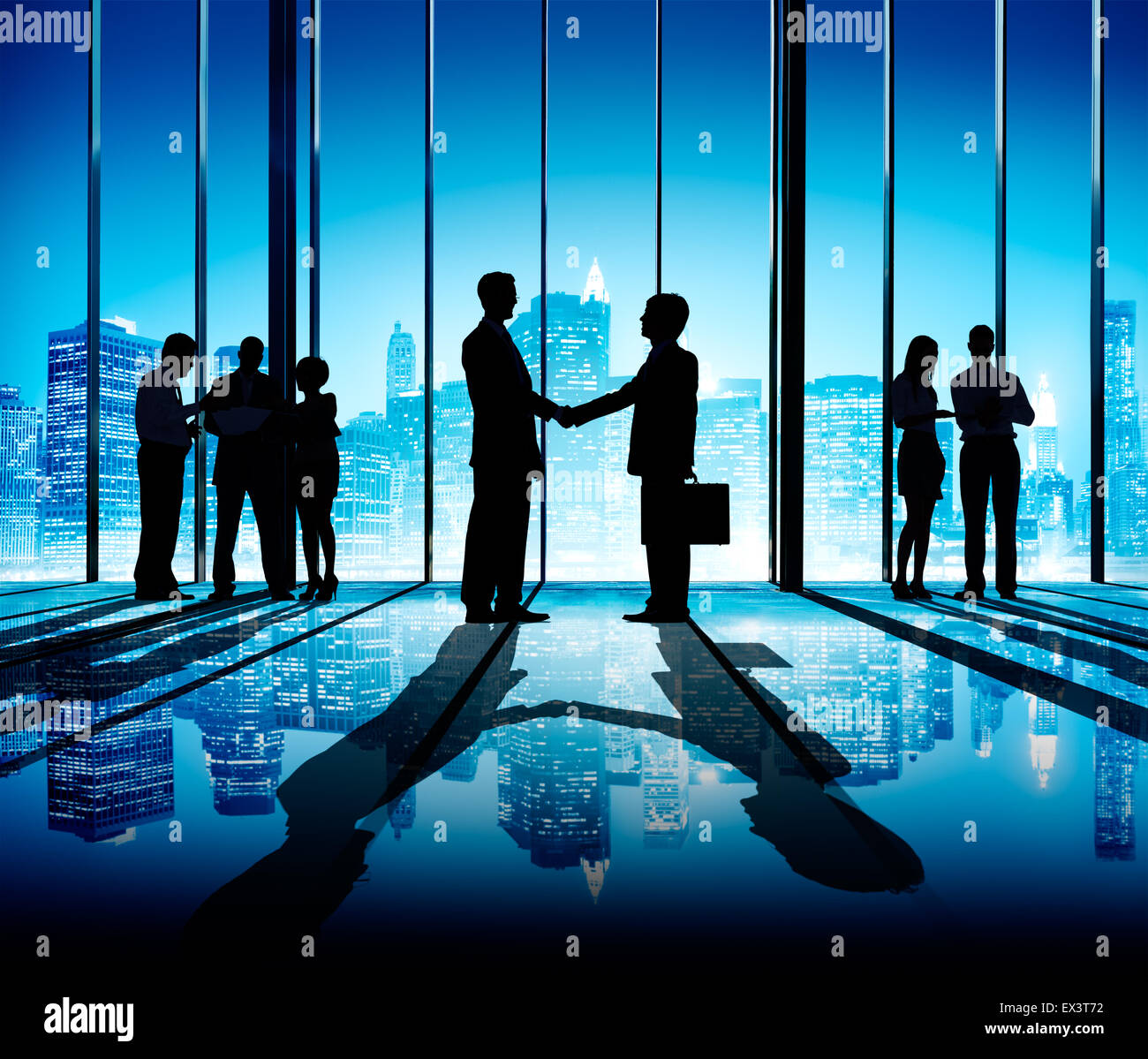 Corporate Business Team Connection Discussion Working Concept Stock ...